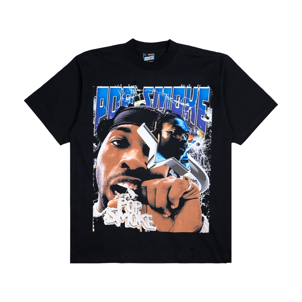 CREATE BOOTLEG POP SMOKE T SHIRT BLACK
